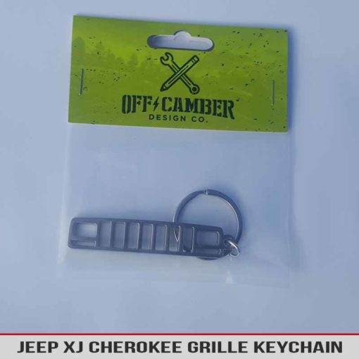 Jeep-Cherokee-XJ-keychain-stainless-steel-usa-off-camber | AlphaVinyl
