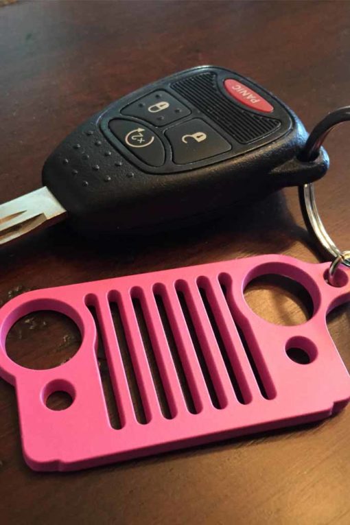 jeep-keychain-pink-girl-jeep-wrangler-key | AlphaVinyl